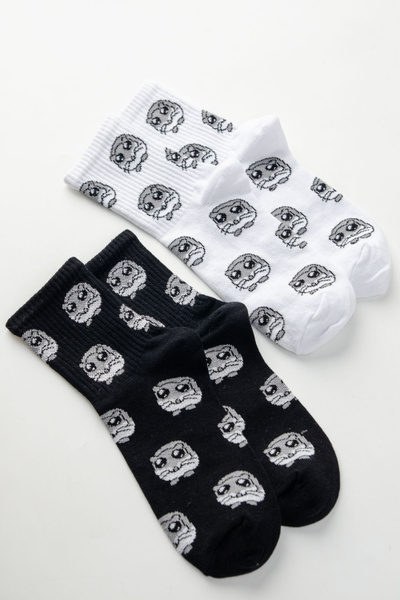 Носки Женский AMICHEVOLE BERCHELLI, размер 36, 38 Трикотаж На любой сезон белый, черный ...