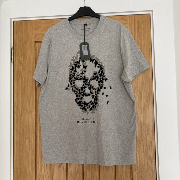 Футболка Мужской AllSaints черный, размер 48 Повседневный купить c доставкой на OZON по низкой ...