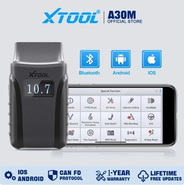 XTOOL A30M OBD2 Автомобильный диагностический инструмент Полный системный диагностический сканер ...