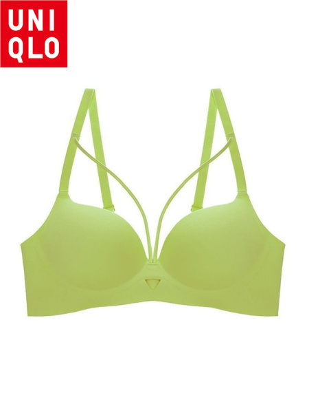 Бюстгальтер Женский Uniqlo бралетт, классическая чашка, размер 85A, 85B алоэ Полиэстер, Эластан ...