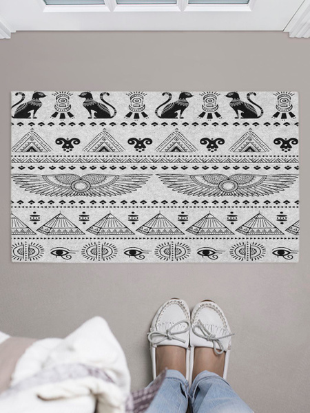 Коврик придверный JoyArty планета, космос, звезды, земля, статуя, бюст, фараон, египет, сфинкс ...