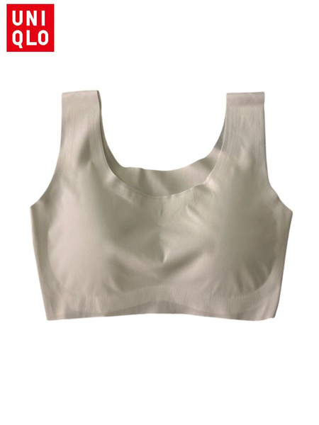 Бюстгальтер Женский Uniqlo бесшовный, размер 80A, 80B бежевый Нейлон, Спандекс Домашний Китай ...
