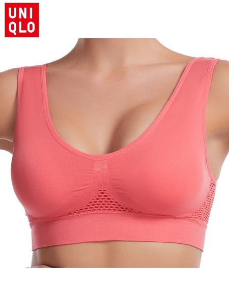 Бюстгальтер Женский Uniqlo с открытыми плечами, размер 90A, 90B персиково-розовый Спандекс ...