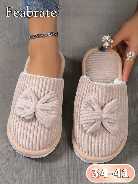 Тапочки Женский Feabrate, размер 36, 37 R (средняя) светлый хаки Тонкая подошва Зима купить c ...