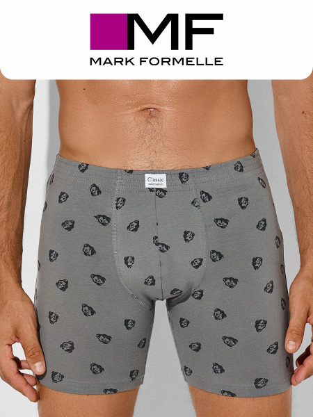 Трусы Мужской Mark Formelle Кулирная гладь серый, размер 54 Беларусь Повседневный купить c ...