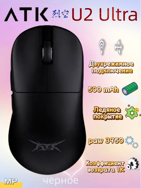 Мышь беспроводная ATK беспроводная ATK-U2 -001 , черно-серый,ATK-U2 -001 купить c доставкой на ...