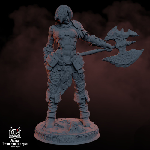 Отзывы на Миниатюра для ДнД / DnD / для настольных игр , "Девушка варвар" в 32 масштабе (4,6 см ...