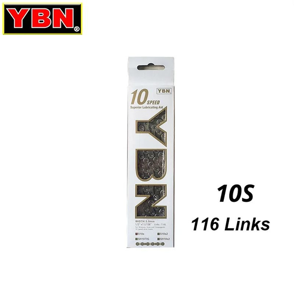 Велосипедная цепь YBN S10S, 1/2 "x11/128", 116 звеньев, 10 скоростей ...