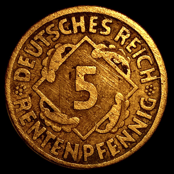 Монета Германия 5 рентенпфеннингов 1924 год, G. Колосья купить на OZON по низкой цене (1412868067)