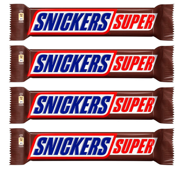 Шоколадный Батончик Snickers Super Шоколадный С Нугой-Карамелью ...