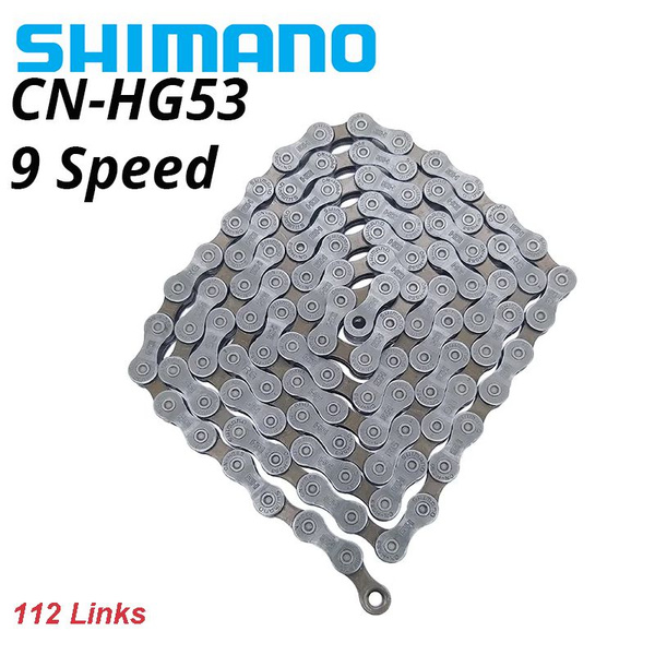 Цепь для велосипеда Shimano CN-HG53, 9 скоростей, 112 звеньев, Без ...