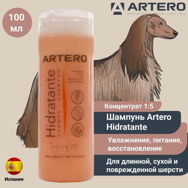 Шампунь увлажняющий Artero Hidratante HS624 100 мл купить на OZON по низкой цене (1427058605)
