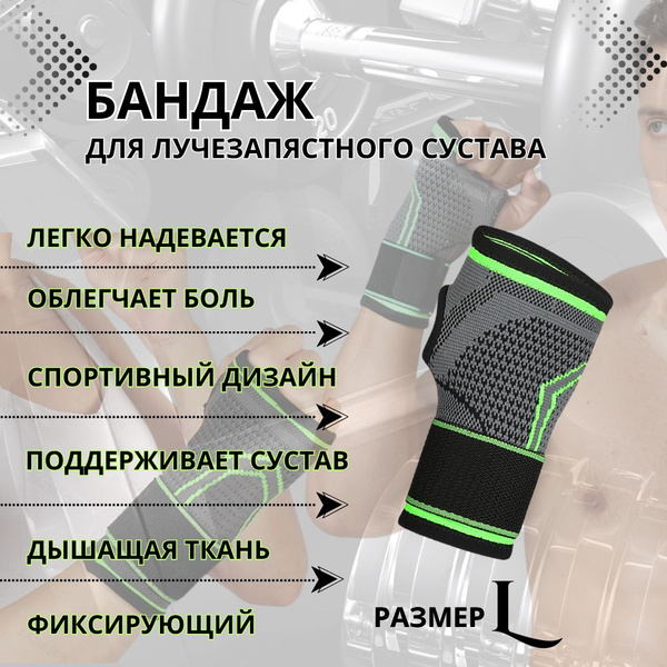Бандаж на лучезапястный сустав руки, Ортез для запястья, Суппорт для ...