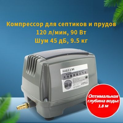 Электрический насос Guren Компрессор для септика и пруда_120, 220 л/мин ...