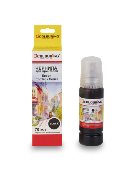 Расходник для печати Colouring CG- INK-E-type-2, Черный (black), для ...