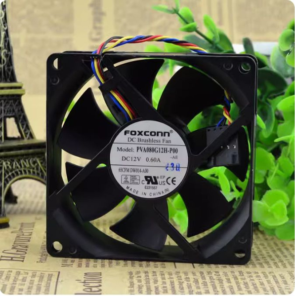 Новый вентилятор FOXCONN PVA080G12H - P00 12V 0.60A 8CM 8025 4 ...