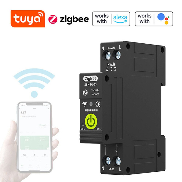 Интеллектуальный автоматический выключатель Tuya Zigbee 1P ...