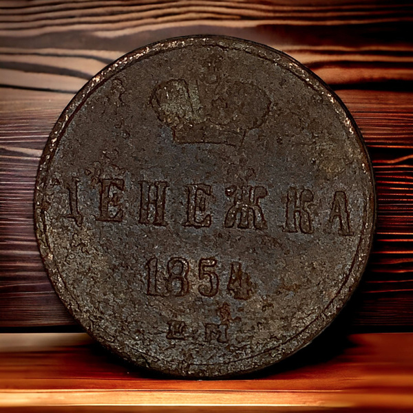 Монета Российской Империи денежка 1854 года, ЕМ. Николай I - купить в интернет-магазине OZON с ...