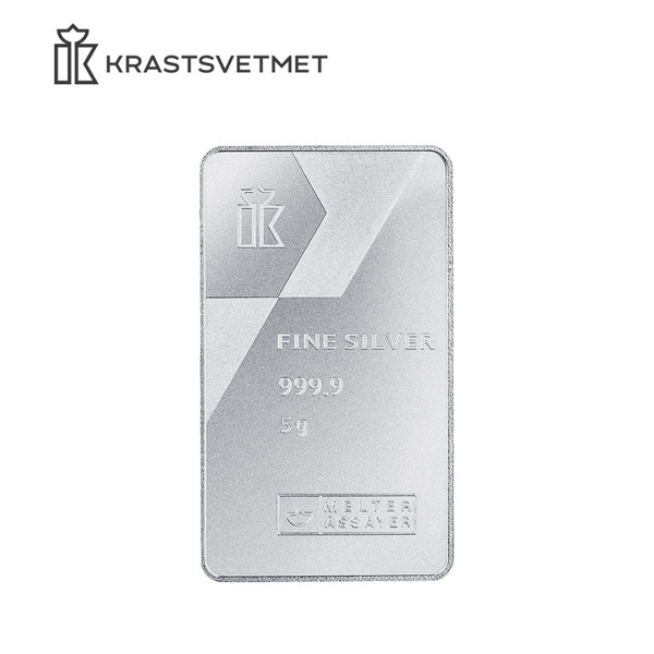 Сувенирный слиток из серебра 999,9 пробы 5 г купить на OZON по низкой ...