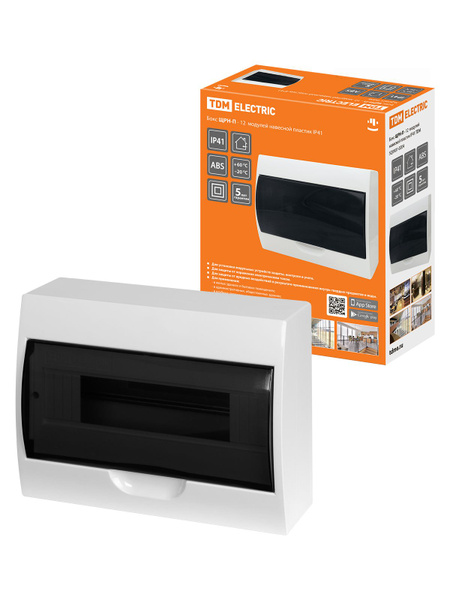 Бокс ЩРН-П-12модулей навесной пластик IP41 TDM - купить по выгодной цене в интернет-магазине ...