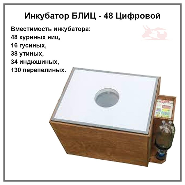 Инкубатор для яиц автоматический БЛИЦ - 48 Цифровой (48 куриных яиц) 1 ...