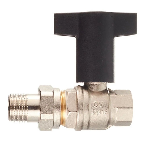Кран шаровий с американкой Oventrop Optibal 1/2" НР/BР c высокой Т ...