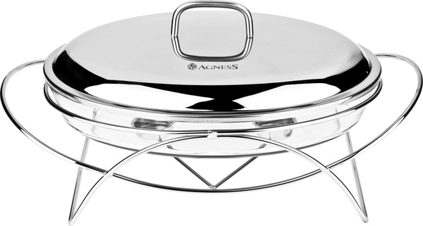 Мармит Agness с подогревом от свечи 2.8 л - купить с доставкой по ...