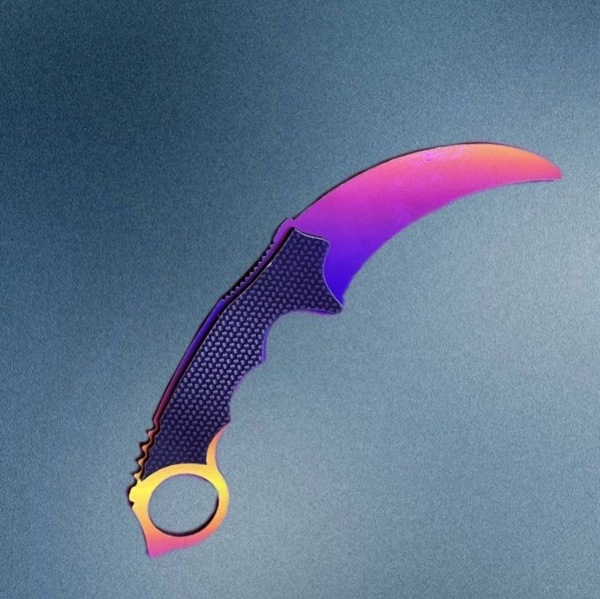 Деревянный нож Керамбит Градиент из игры Cs Go купить с доставкой