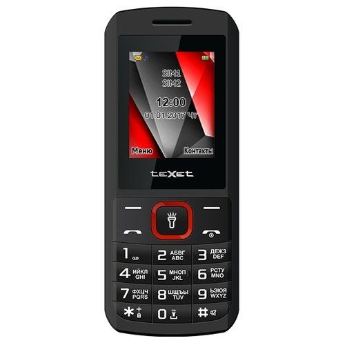 Мобильный телефон Texet TM-128, черный - купить по выгодной цене в интернет-магазине OZON ...