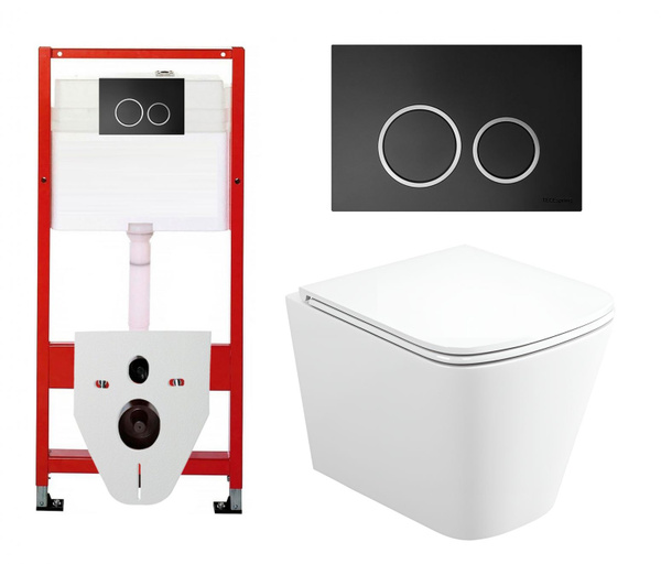 Комплект унитаза c инсталляцией TECE, направление выпуска: Горизонтальное (в стену), 553855 ...