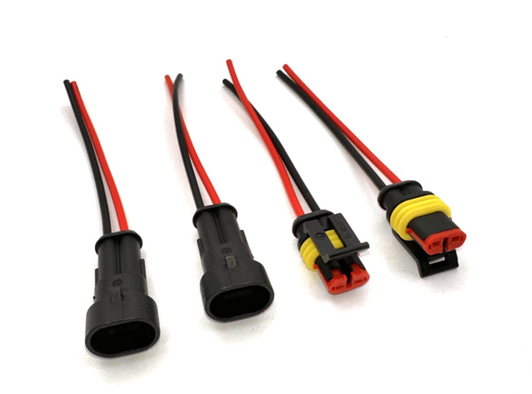 Разъем SM 2 pin герметичный комплект (4шт), Разьем 2pin, арт Разьем ...