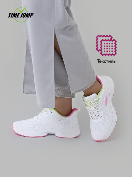 Кроссовки Женский TimeJump Текстиль, Резина Бег, Туризм, размер 40 G Демисезон Шнурки ...
