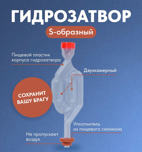 Гидрозатвор для брожения S-образный - купить с доставкой по выгодным ...