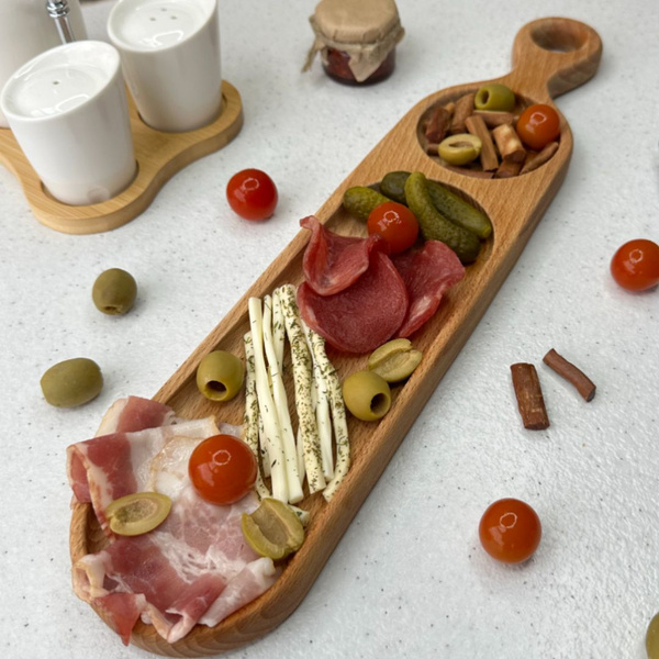 Менажница, Доска деревянная для подачи мяса и закусок для кухни длина ...