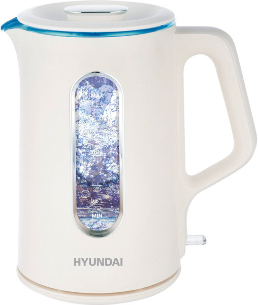 Купить электрический чайник Hyundai HYK-G8888 кремовый/прозрачный ...
