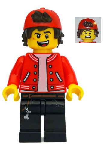 Минифигурка Lego Jack Davids - Red Jacket with Backwards Cap (Open ...