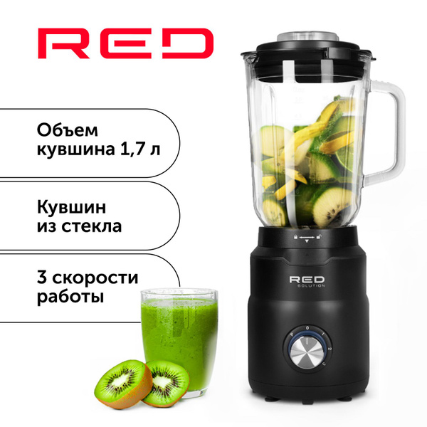 Блендер стационарный RED SOLUTION RSB-3402, стеклянный кувшин 1,7 литра, 3 скорости купить на ...