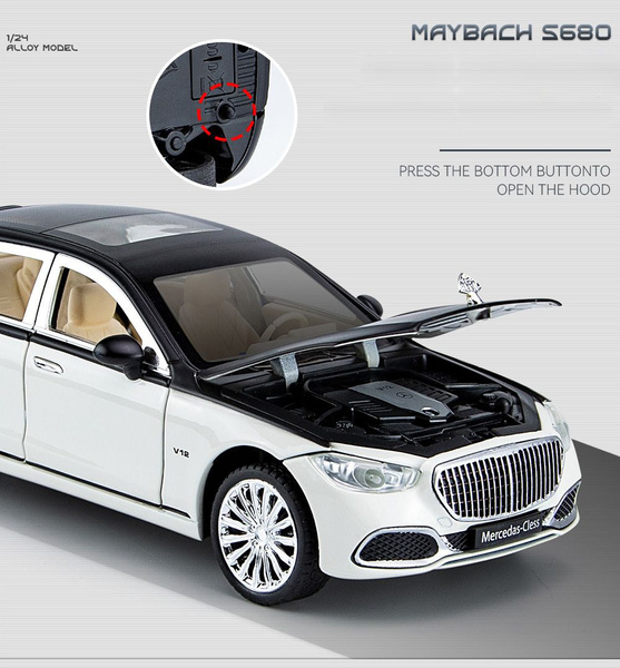 1:24 Vehicle Benz Maybaches S680 Металлическая модель автомобиля ...