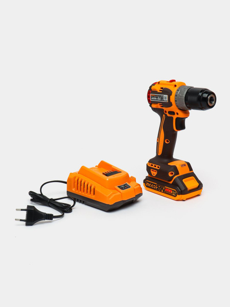 Дрель-шуруповерт INGCO бесщеточный ударный аккумуляторный 20В, 60 Нм ...