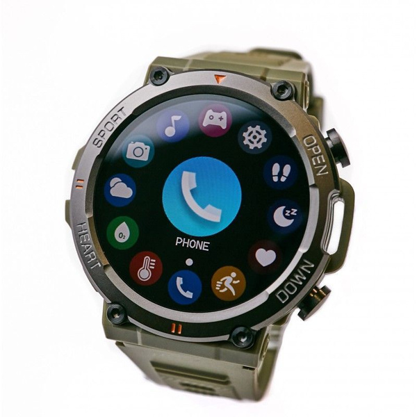 Купить смарт-часы SZMYQ Умные часы k56pro tactical green с функцией ...