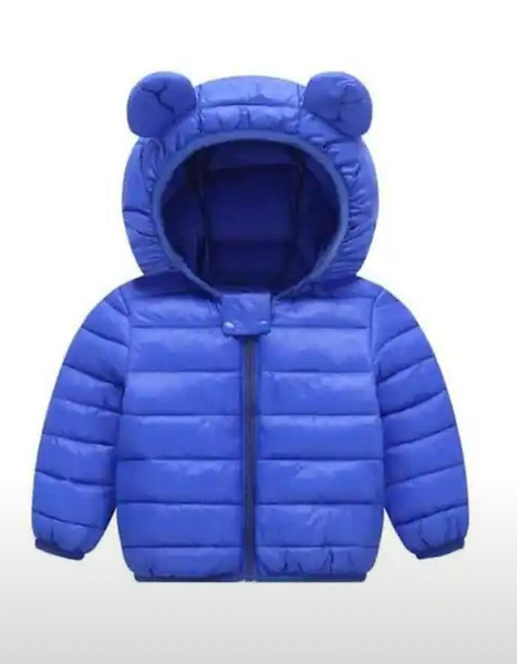 Куртка Мальчики THANHDAT голубой Полиэстер, размер 110 Длинный Демисезон оверсайз Синтепон ...