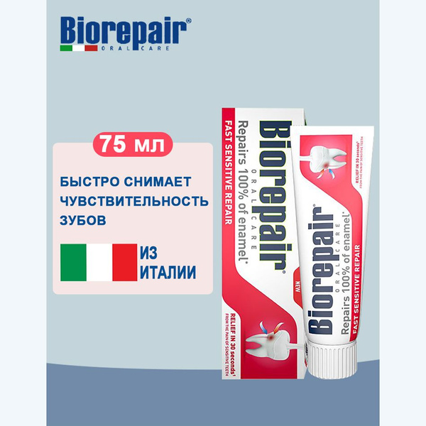 Характеристики Зубная паста для чувствительных зубов Biorepair Fast ...