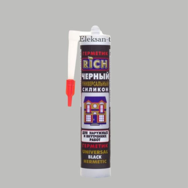 Силиконовый Герметик RICH, Для окон, черный - купить по низким ценам в ...