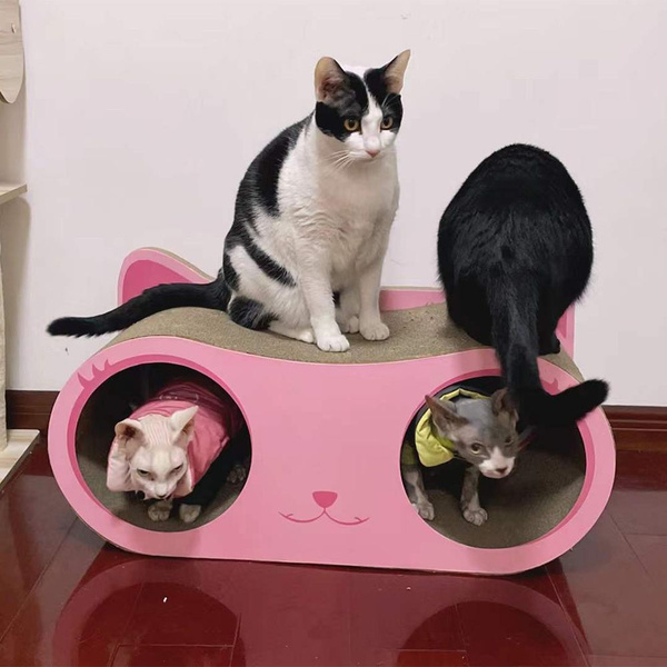 Домик дом для кошки с когтеточкой большой деревянный кошачий для кота ...