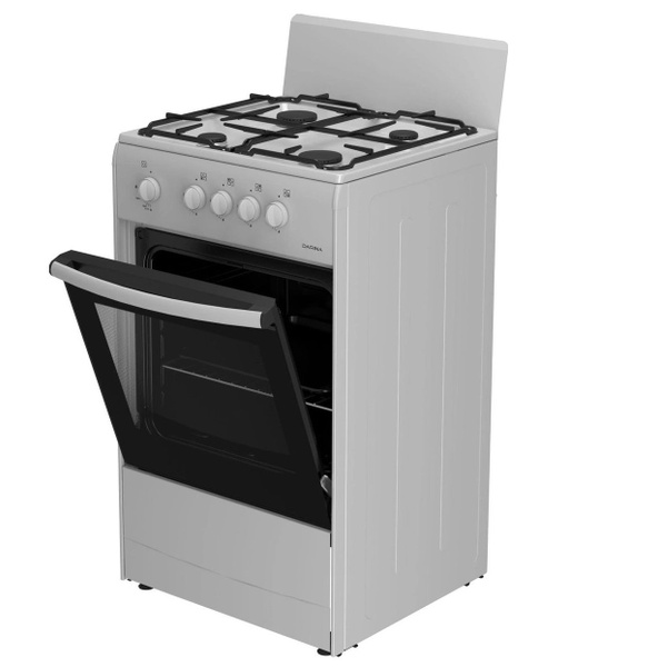 Газовая плита Darina S GM 441 001 W, газовая духовка, сталь, белый и ...