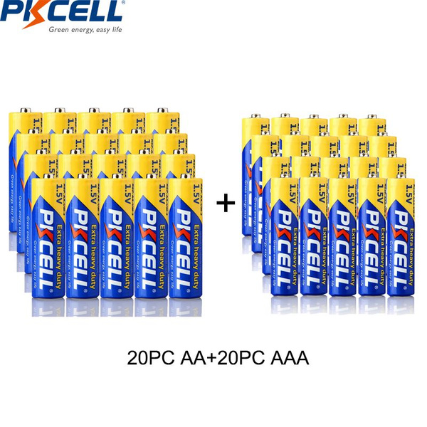 PKCELL Батарейка AA, AAA, Dry Cell тип, 1,5 В, 40 шт - купить с ...