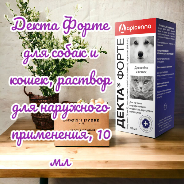 Декта Форте для собак и кошек, раствор для наружного применения, 10 мл ...