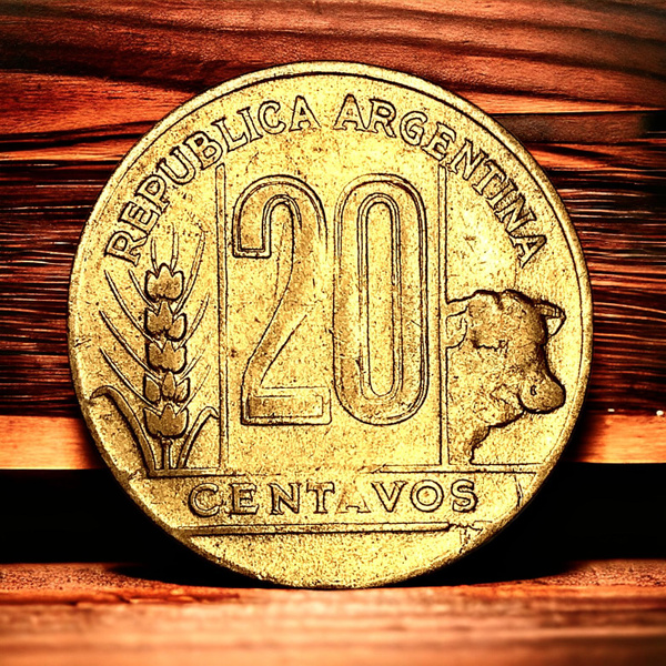 Монета Аргентина 20 сентаво 1949 года. Бык, корова. Колос - купить в интернет-магазине OZON с ...