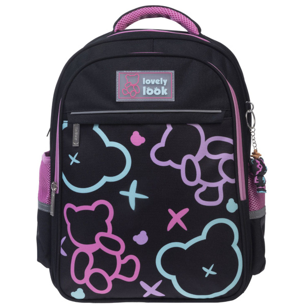 Рюкзак Hatber LIGHT -Мой мишка- 38х29х14,5 см, нагрудная стяжка, светоотражающие элементы ...