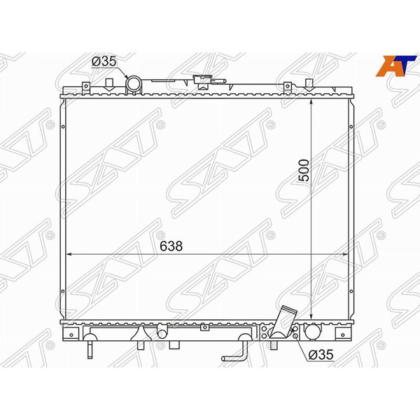 Радиатор охлаждения для Мицубиси Паджеро Спорт 1998-2008, Mitsubishi ...